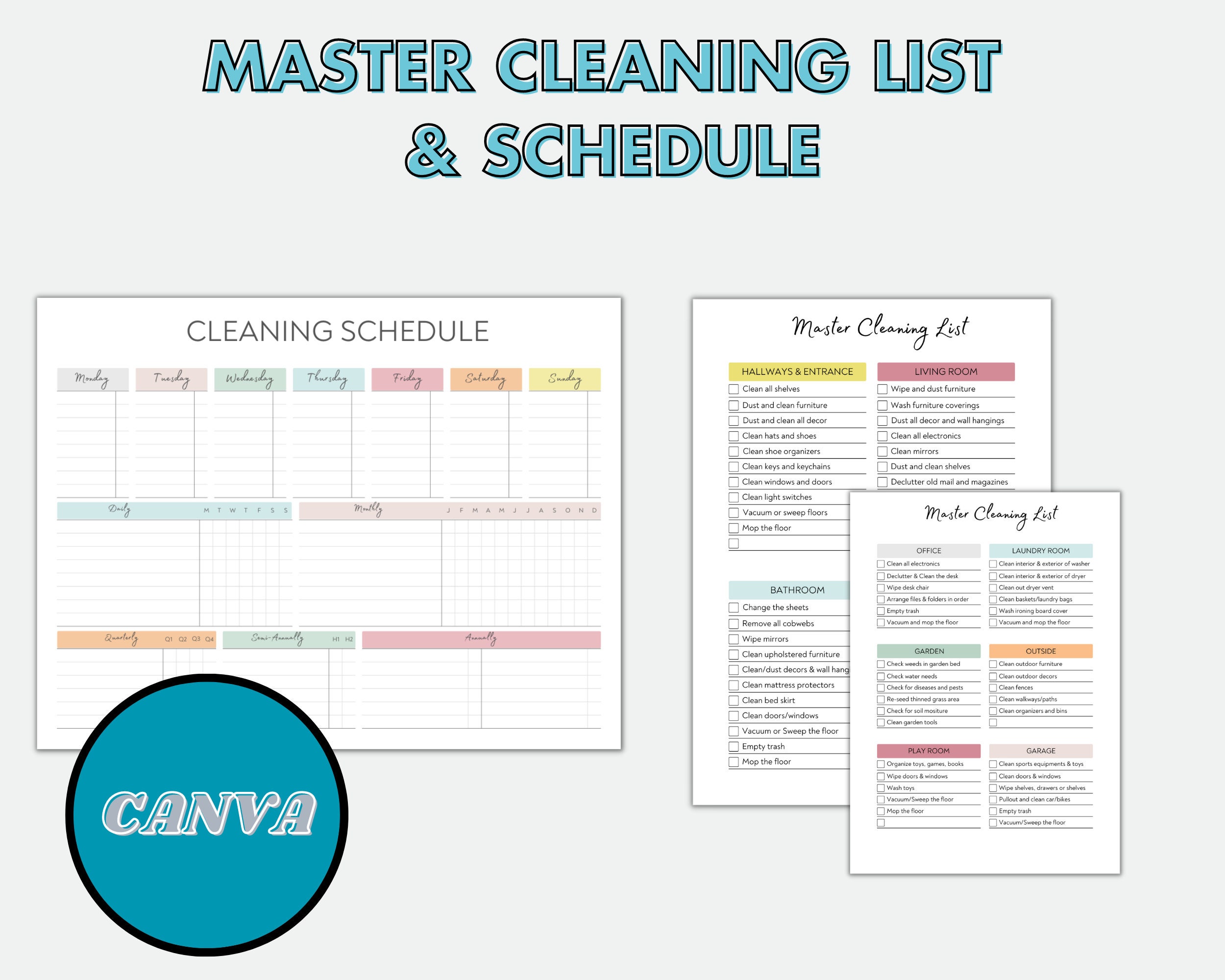 Ultimate Cleaning Bundle Printable, Cleaning Planner Bundle, Weekly ...