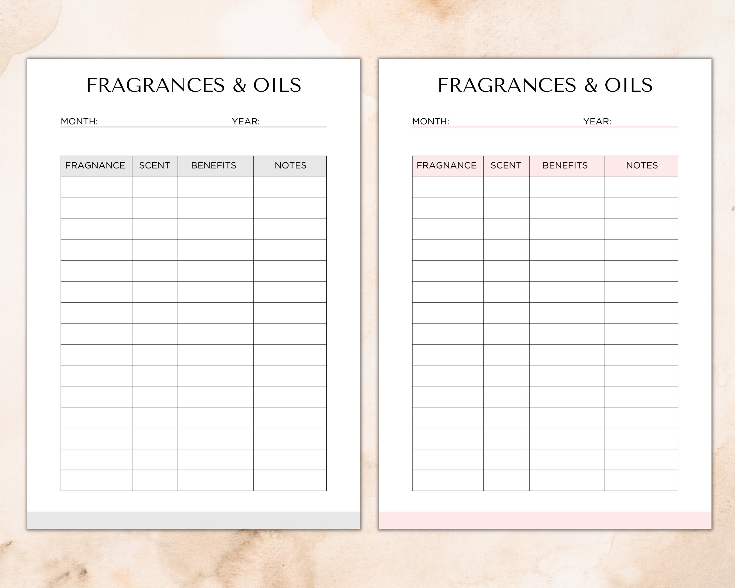 Fragrance and Oil Tracking Form, Printable DIY Candle Maker Soap, Maker ...