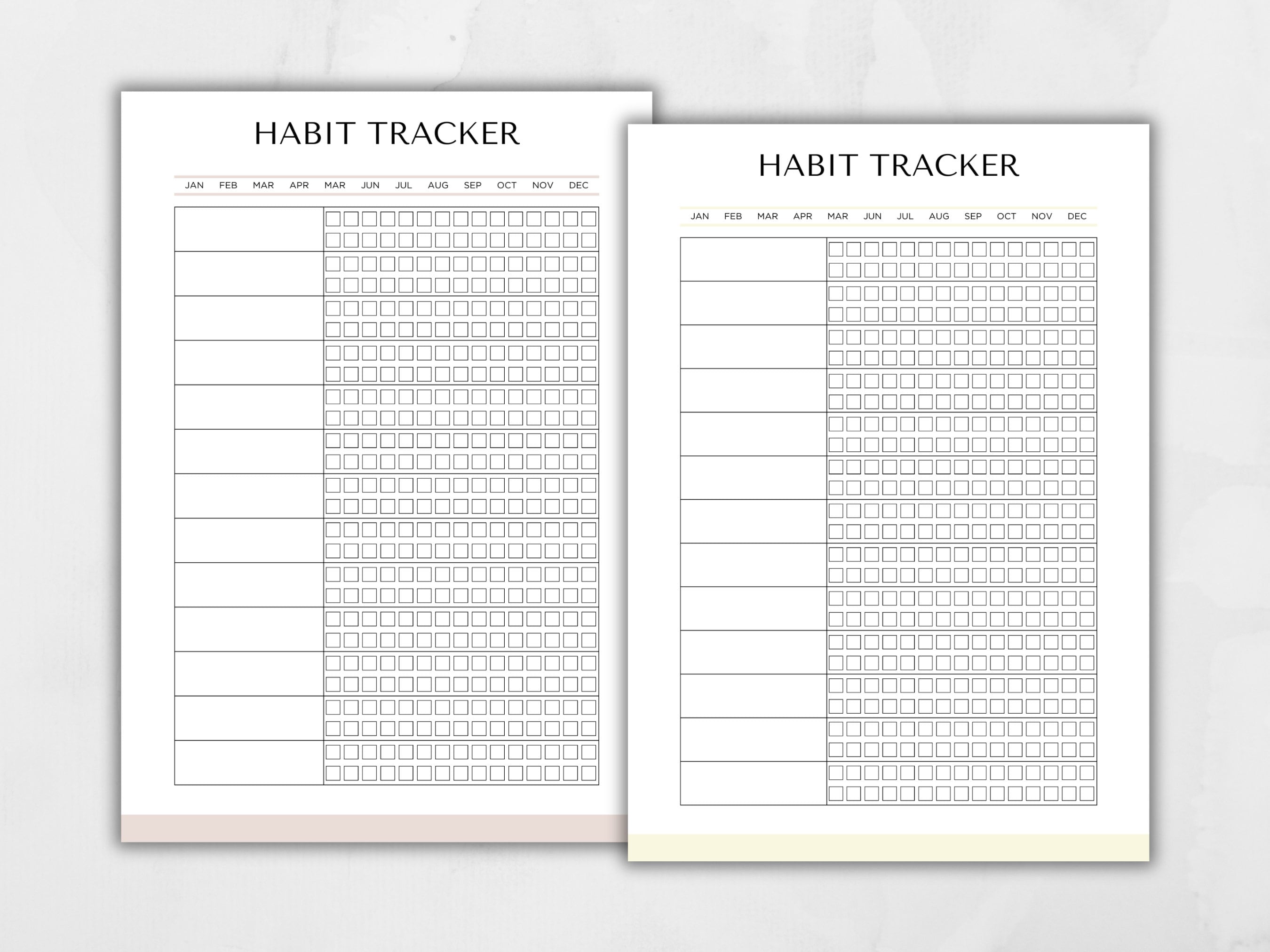 Printable Daliy Habit Tracker, Editable Everyday Habit Log ...