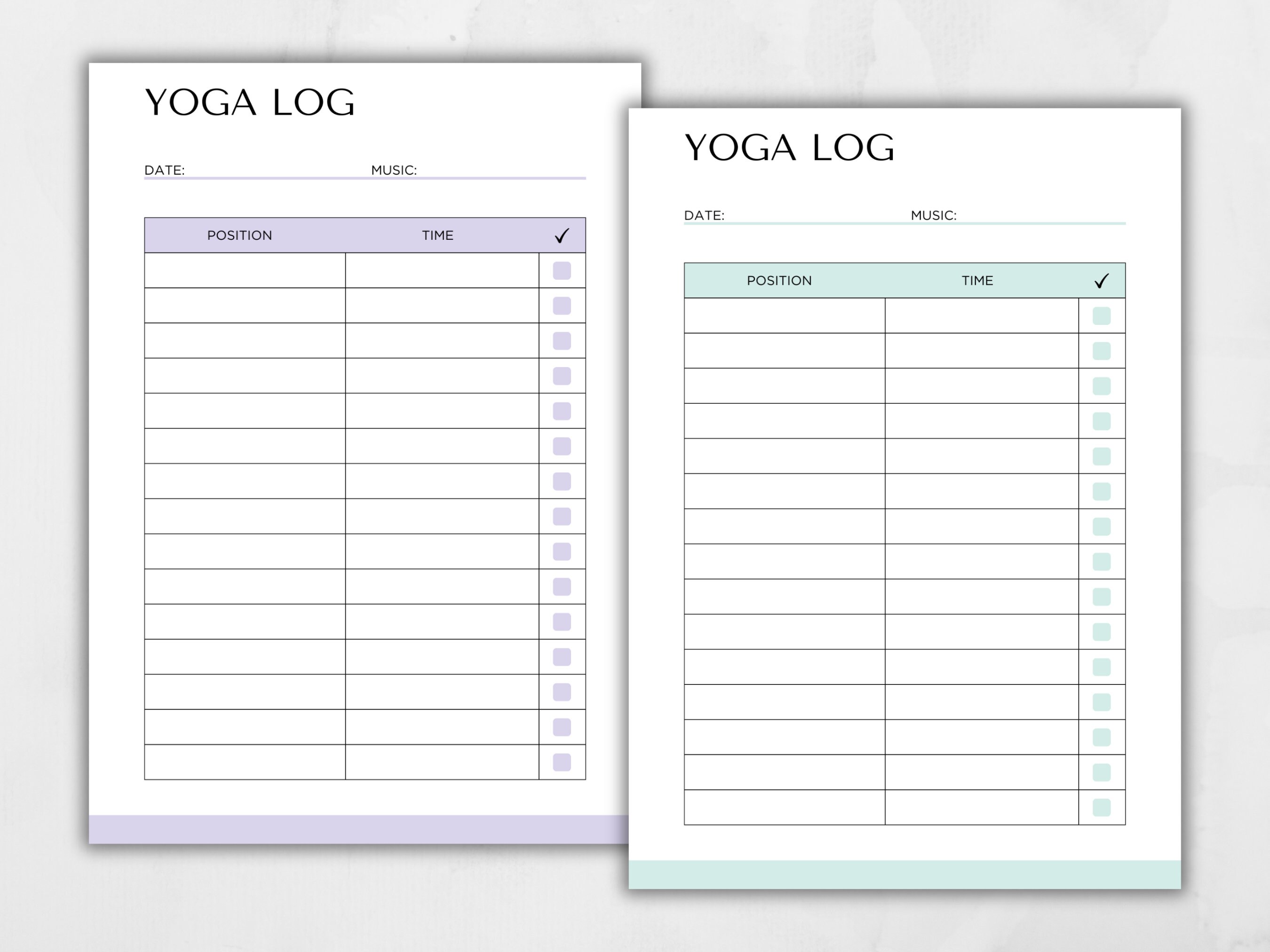 Printable Yoga Log, Editable Yoga Journal, Fitness Planner, Yoga ...