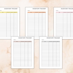 Printable and Editable Inventory Tracker, Stock Sheet, Store Management ...