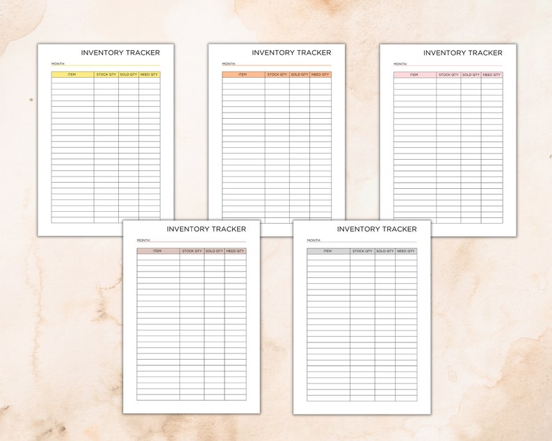 Printable and Editable Inventory Tracker, Stock Sheet, Store Management ...