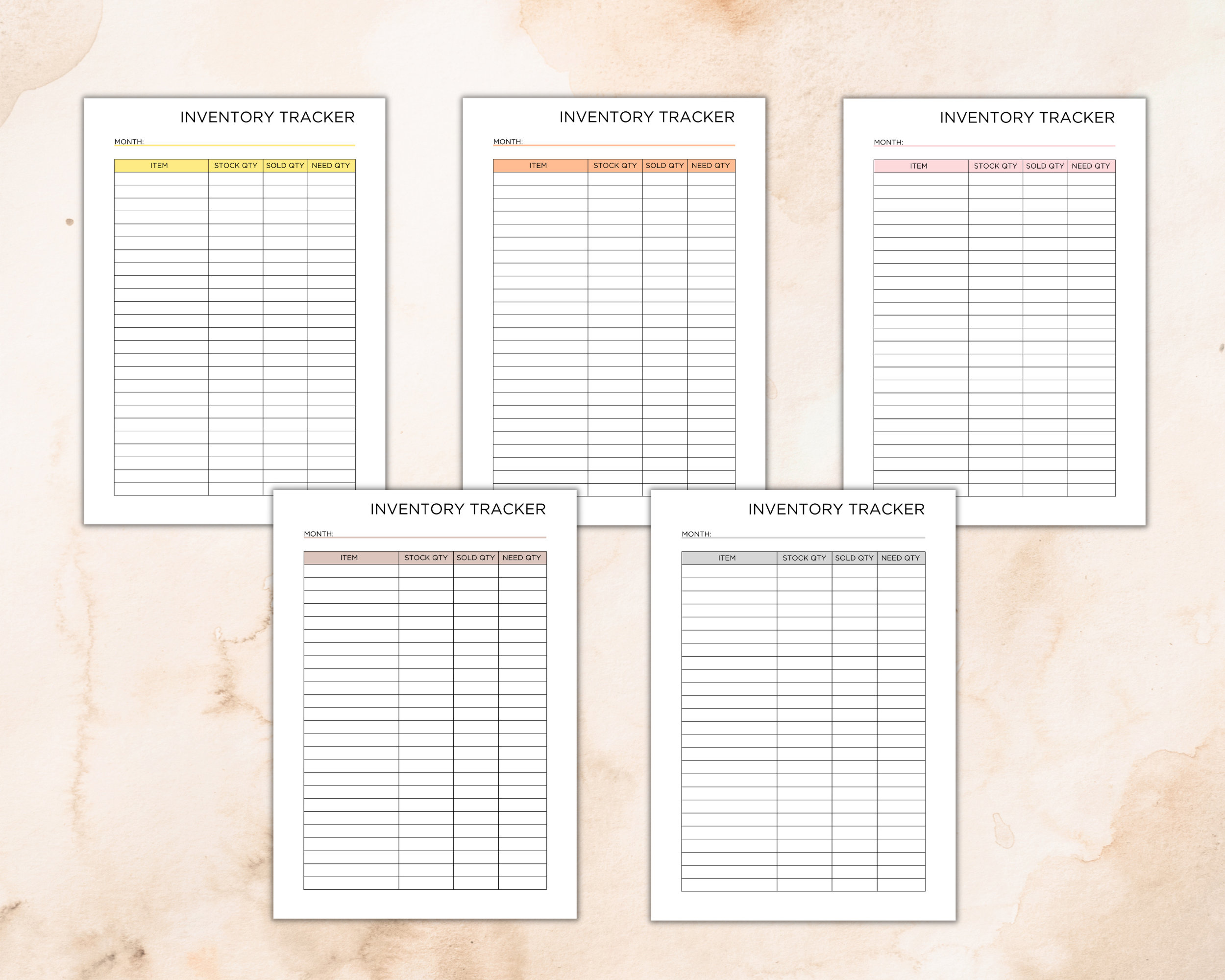 Printable and Editable Inventory Tracker, Stock Sheet, Store Management ...
