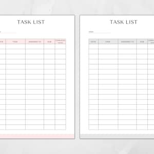 Printable Employee Task List, Task Management, Employee Task Management ...