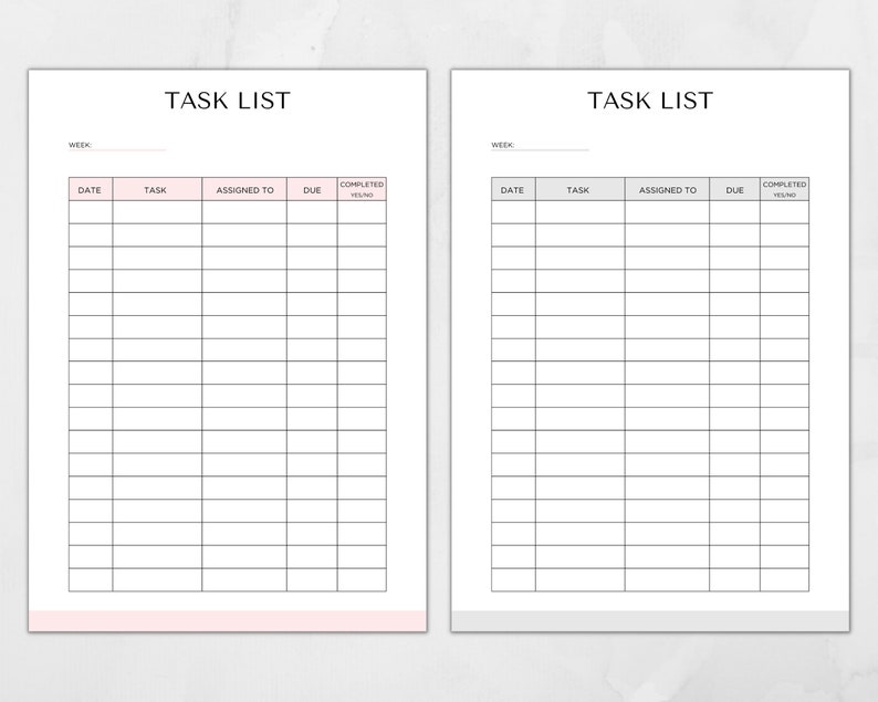 Printable Employee Task List, Task Management, Employee Task Management ...