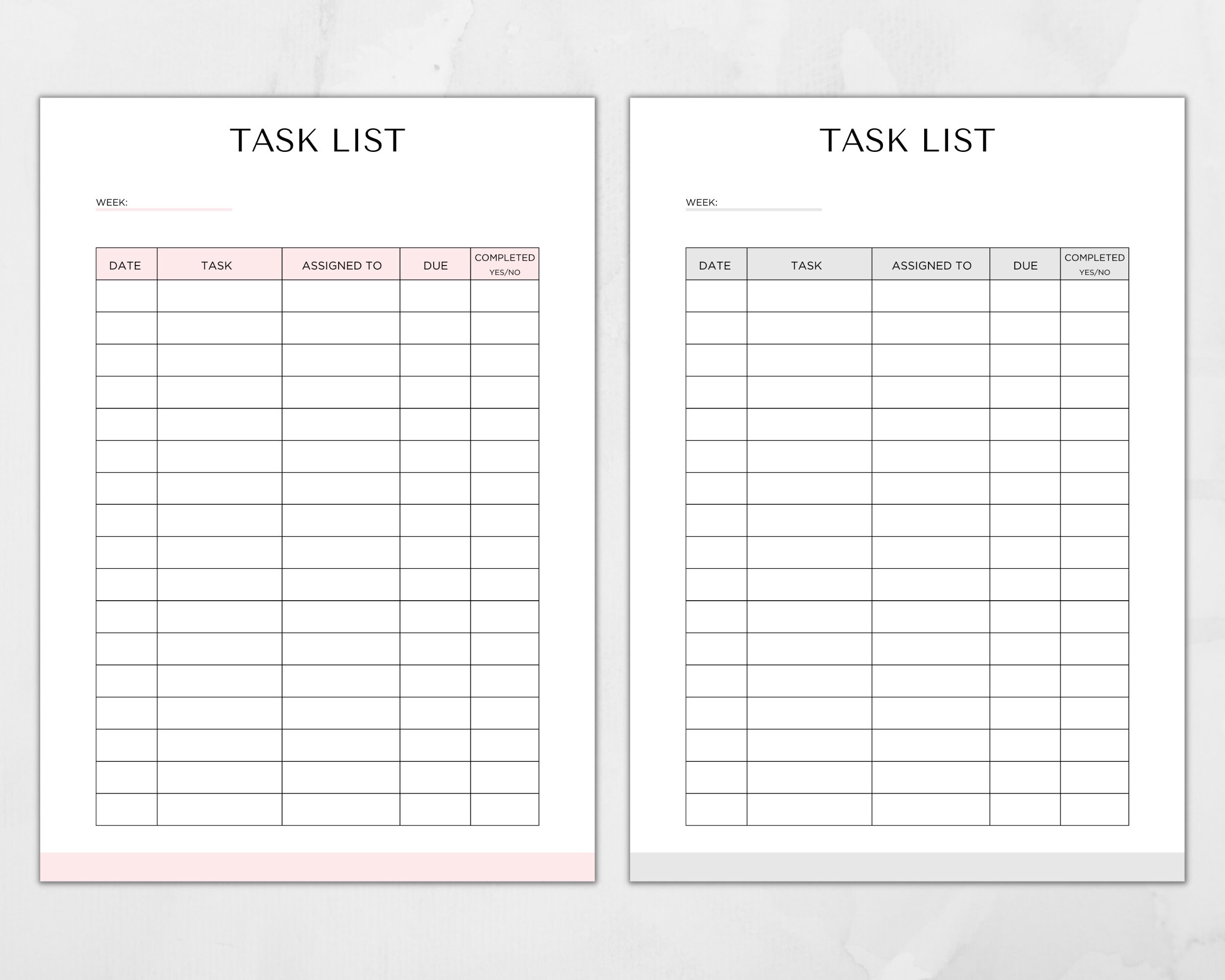 Printable Employee Task List, Task Management, Employee Task Management ...