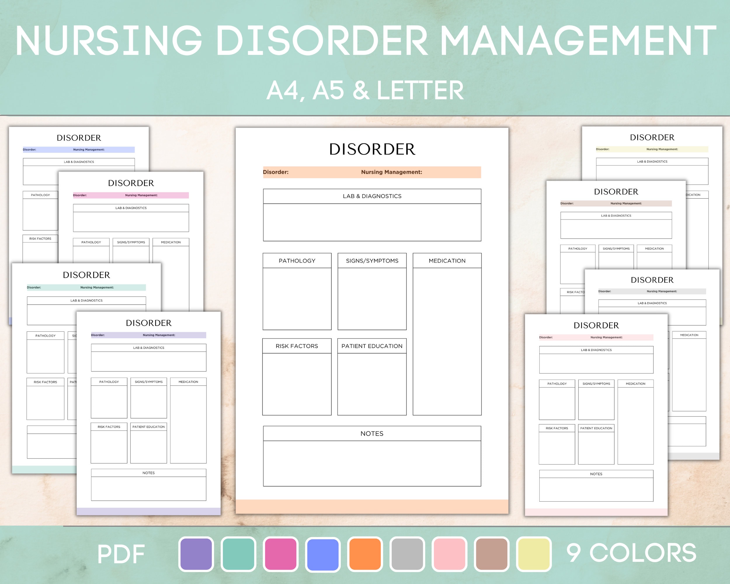 Nursing Disorder Template, Student Nurse Disease Management, Student ...