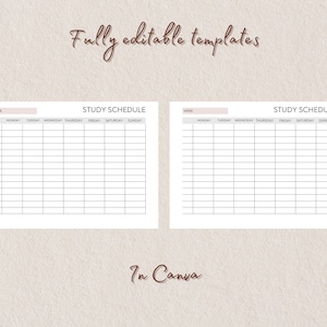 Revision Timetable Printable Set , Study Schedule, Weekly Timetable ...