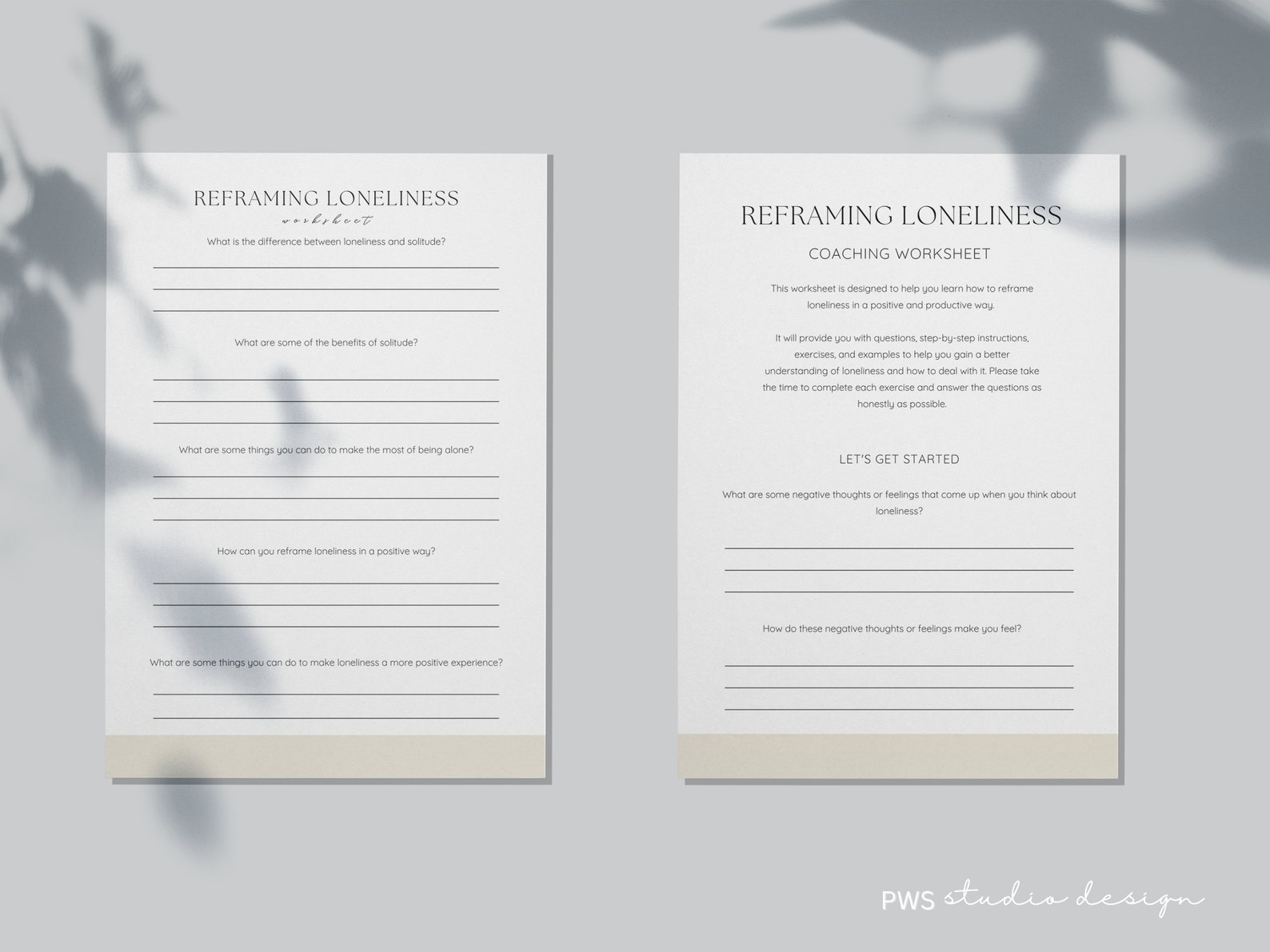 Reframing Loneliness Worksheets Done for You Course Brandable Coaching ...