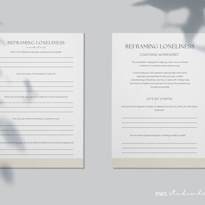 Reframing Loneliness Worksheets Done for You Course Brandable Coaching ...
