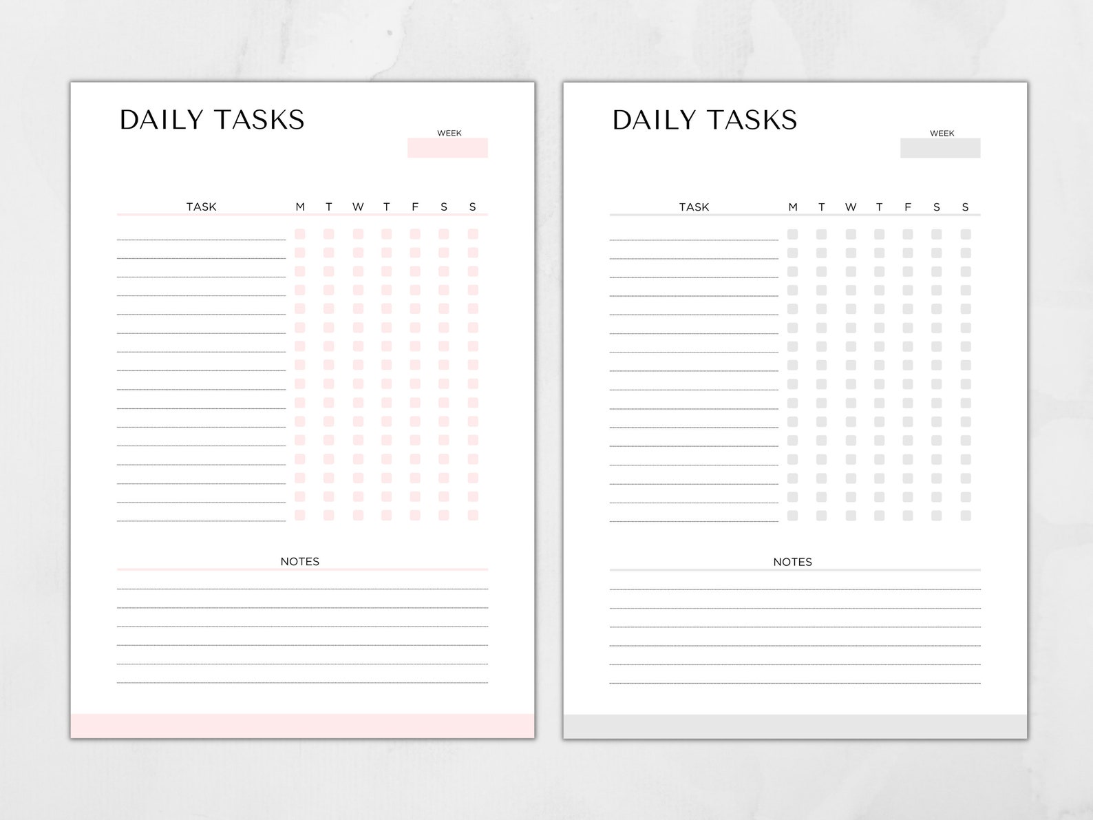 Printable Daily Tasks Template, Editable Daily Checklist, Daily Chore ...