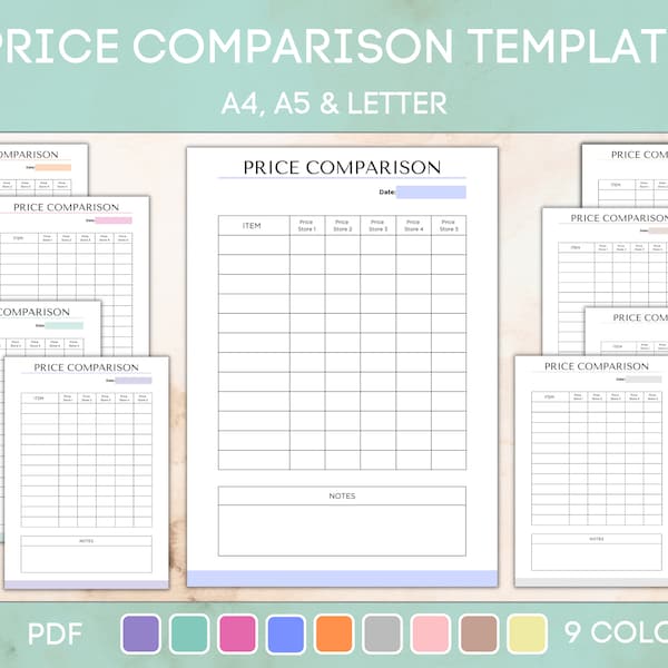 Grocery Price Comparison Spreadsheet - Etsy
