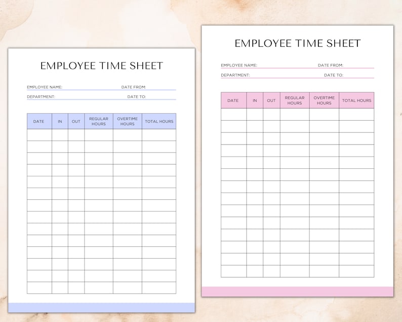 Employee Time Sheet Printable, Editable Employee Scheduling Time ...