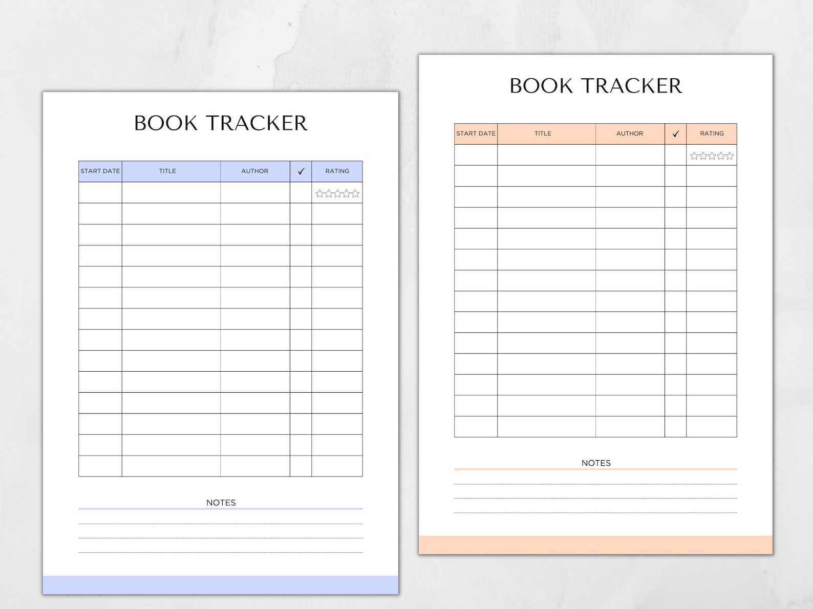 Printable Book Tracker Template, Reading List, Book Worm Checklist ...