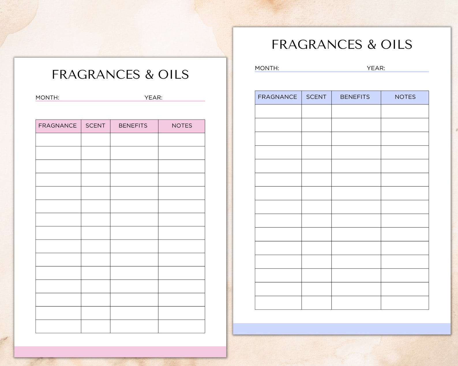 Fragrance and Oil Tracking Form, Printable DIY Candle Maker Soap, Maker ...