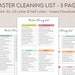 Editable and Printable Master Cleaning Checklist, Cleaning Planner and ...