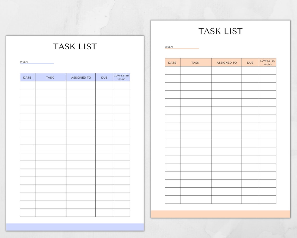 Printable Employee Task List, Task Management, Employee Task Management ...