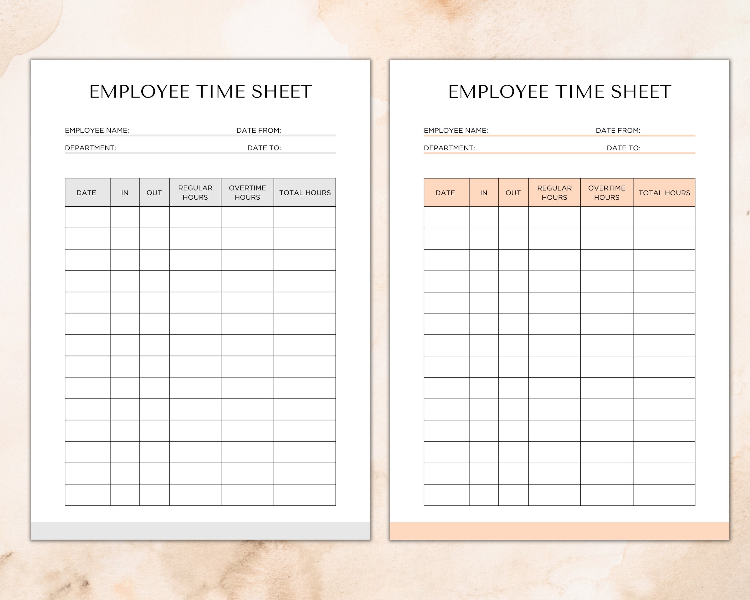 Employee Time Sheet Printable, Editable Employee Scheduling Time ...