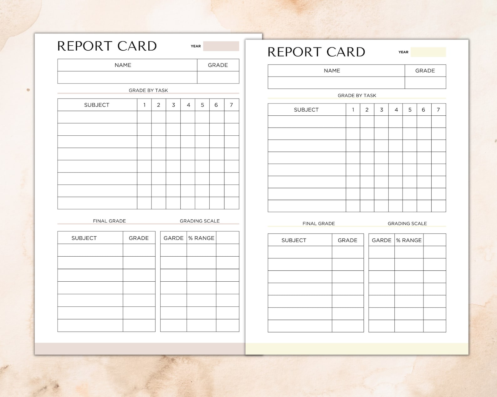 Homeschool Report Card, Printable Progress Report, Home School Academic ...