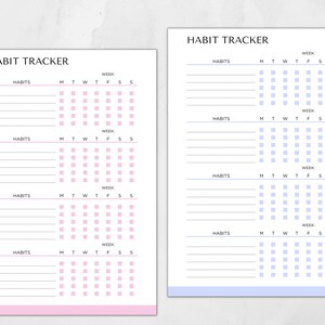 Printable Weekly Habit Tracker, Editable Habit Template, Daily Routine ...