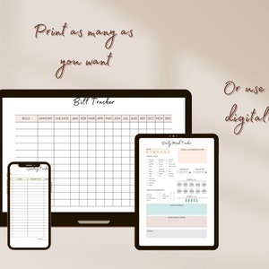 Printable Tracker Bundle Templates, Daily Mood Tracker, Debt Tracker ...
