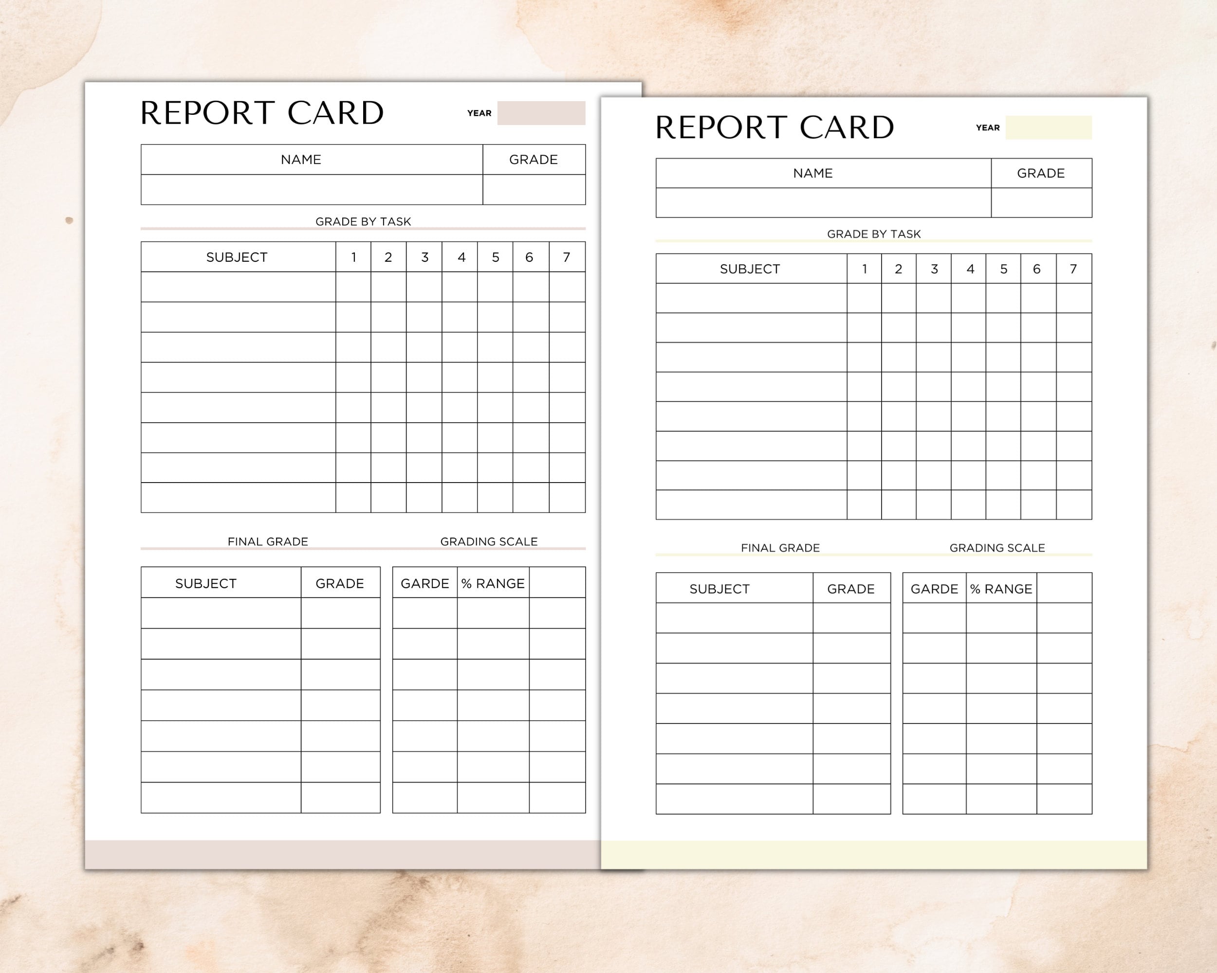 Homeschool Report Card Template, Homeschool Grade Card Sheet, Printable ...