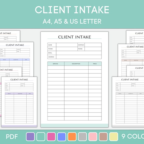 Cleaning Client Intake Form - Etsy