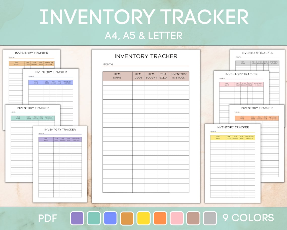 Inventory Tracker Printable, Inventory Management Form, Inventory Sheet ...