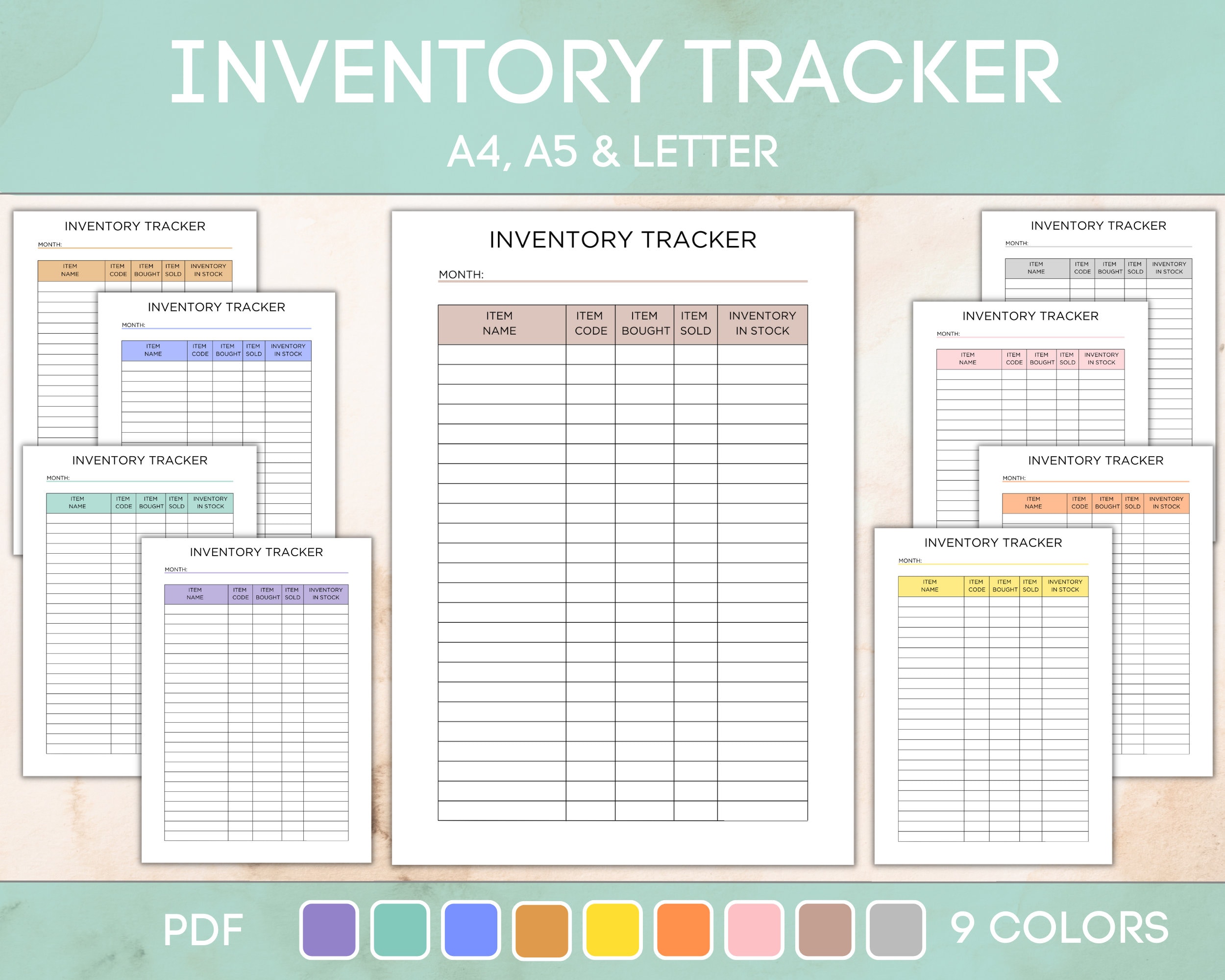 Inventory Tracker Printable, Inventory Management Form, Inventory Sheet ...