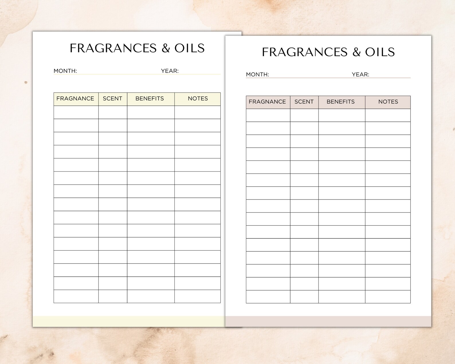 Fragrance and Oil Tracking Form, Printable DIY Candle Maker Soap, Maker ...