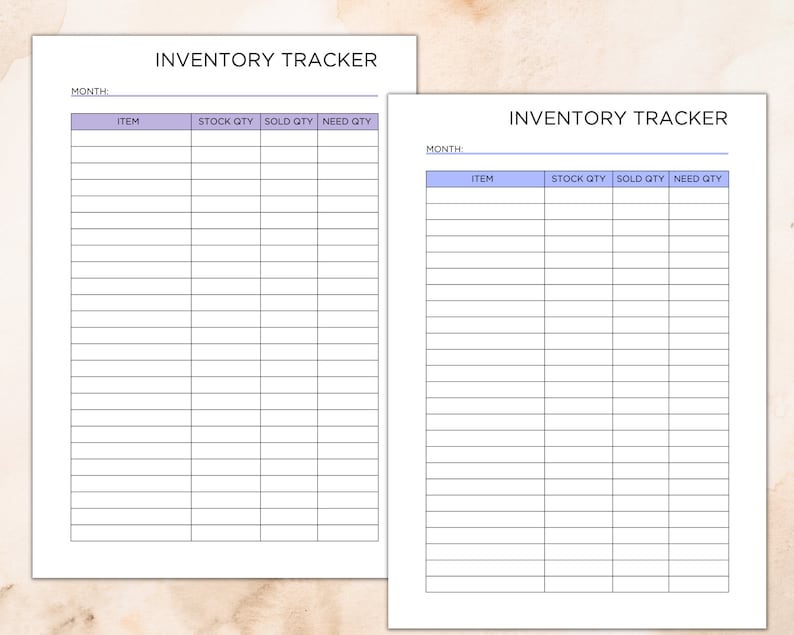 Printable and Editable Inventory Tracker, Stock Sheet, Store Management ...
