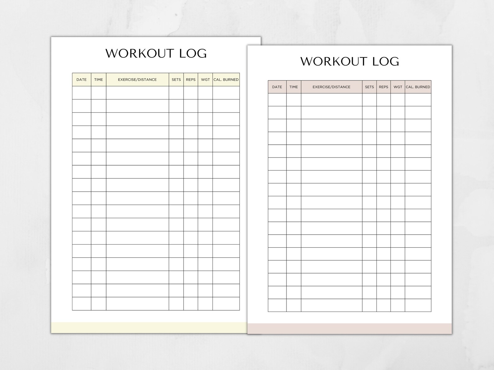 Printable Workout Tracker, Editable Daily Exercise Log, Fitness Journal ...