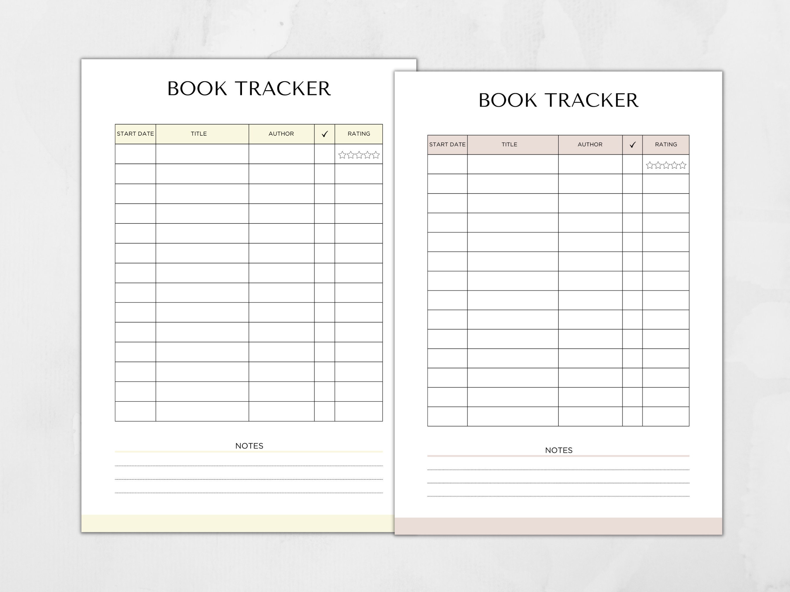 Printable Book Tracker Template, Reading List, Book Worm Checklist ...