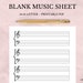 Printable Sheet Music for A4 US Letter, Blank Sheet Music Printable ...