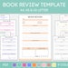 Printable Book Review Template, Simple Book Review Editable, Book ...
