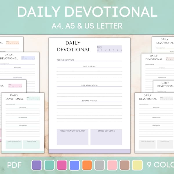 Christian Template Devotional - Etsy