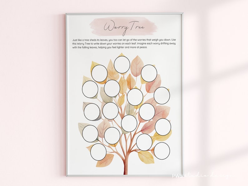 Worry Tree Worksheet Anxiety Relief Mapping DBT CBT Sheets Tree of Life ...
