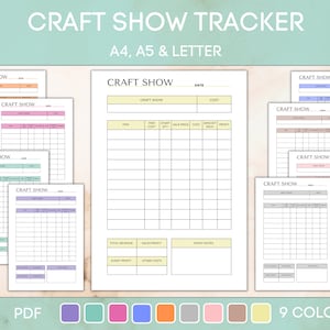 Editable and Printable Craft Show Tracker, Craft Fair Log, Market Stall ...