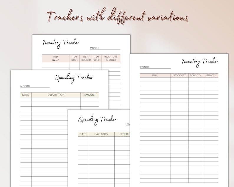 Printable Tracker Bundle Templates, Daily Mood Tracker, Debt Tracker ...