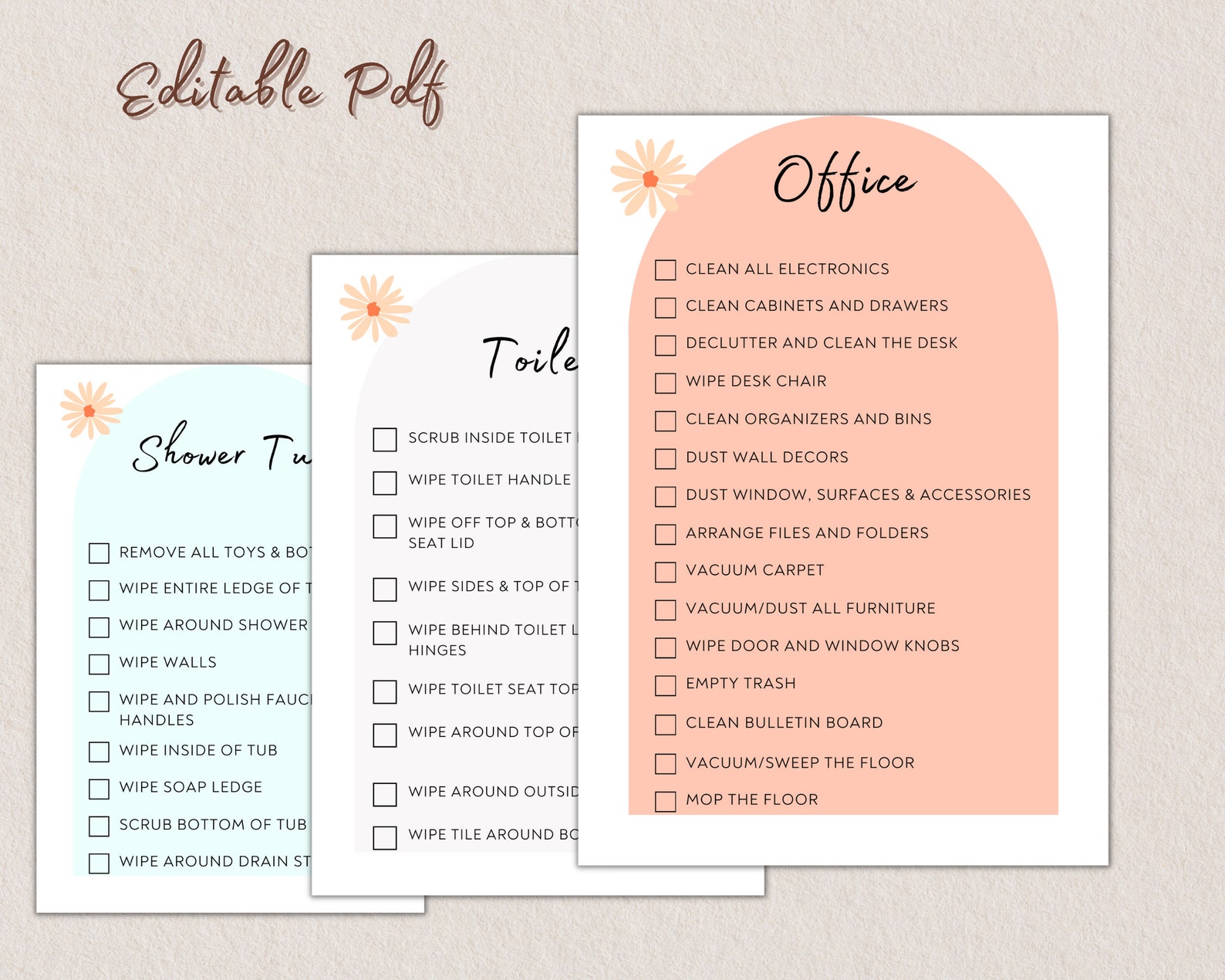 Editable and Printable Cleaning Card, Family Cleaning Cards, Room ...