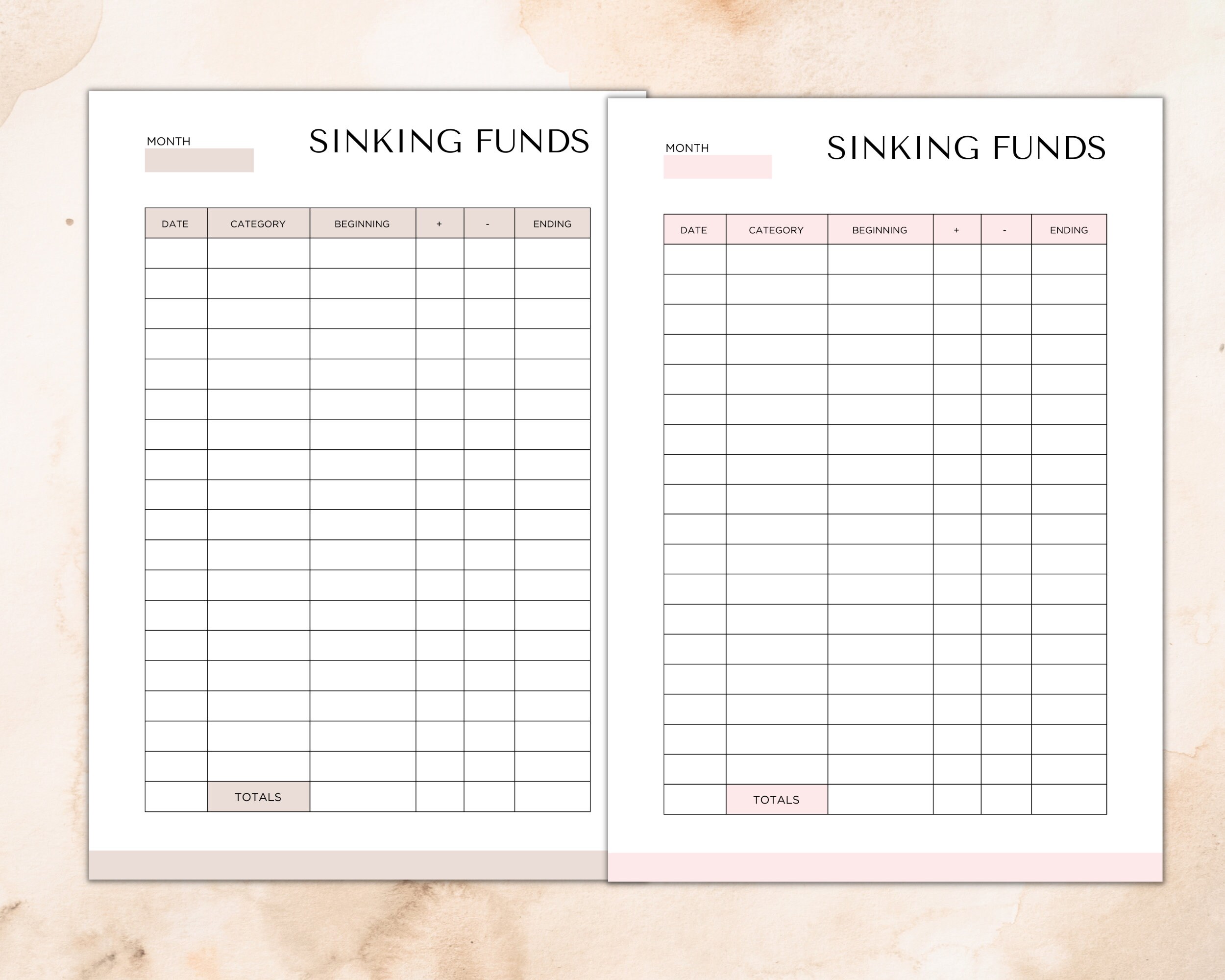 Sinking Funds Tracker, Printable Sinking Fund Envelopes, Editable ...