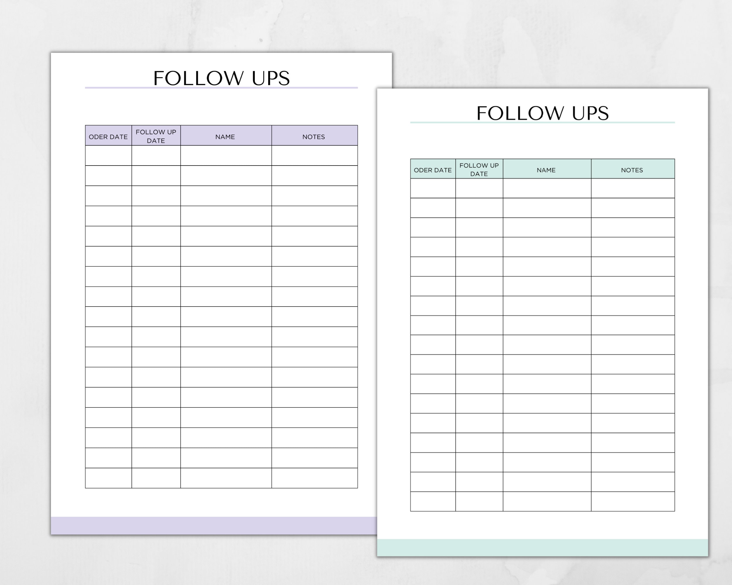 Printable Follow up Tracker, Editable Customer Tracker, Small Business ...