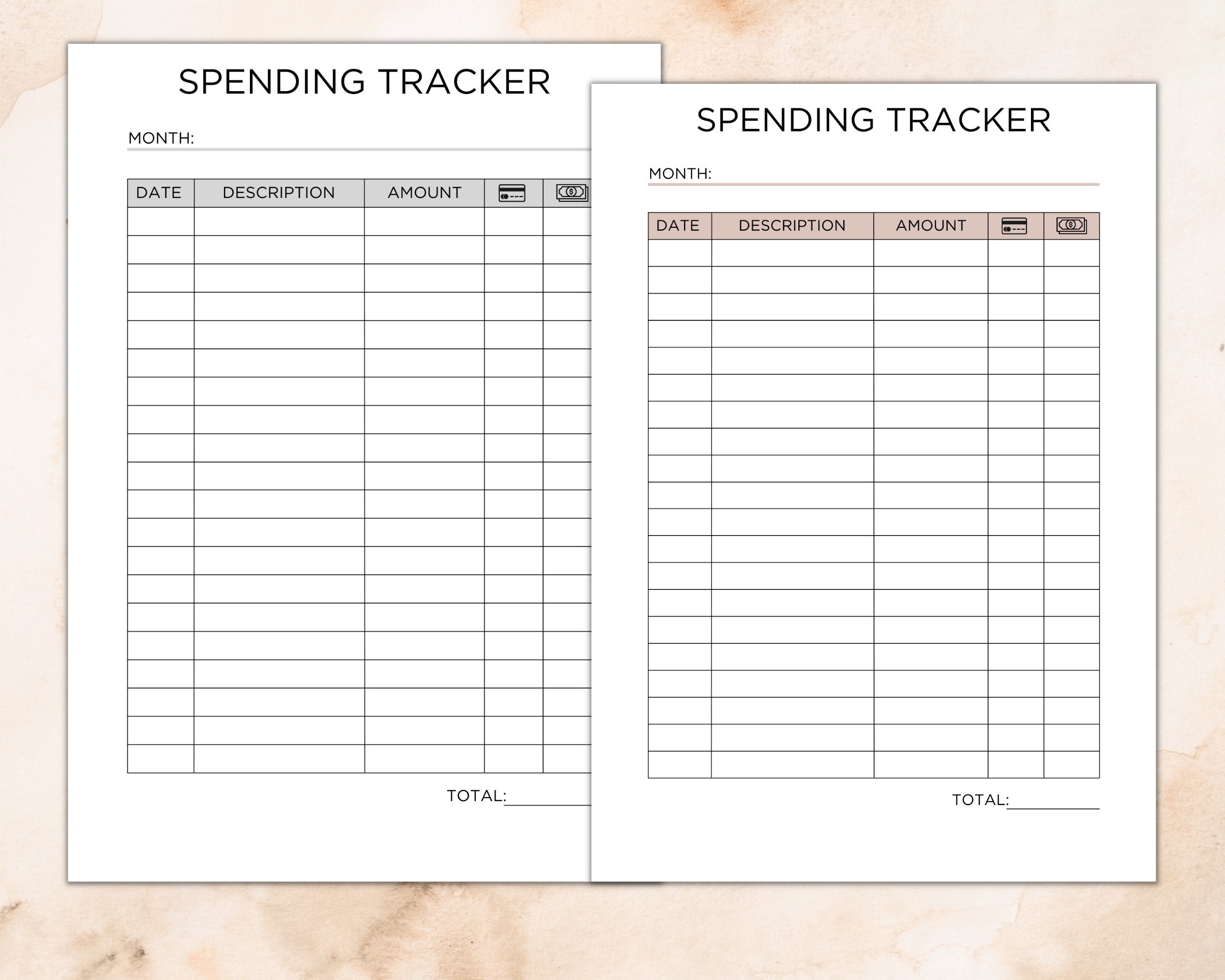 Spending Tracker Printable, Expense Sheet, Budget Template, Financial ...