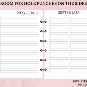 2023 Goals Printable Sheet, Goals Checkbox Sheet , Goals Planner, Goals ...