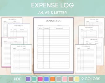 Expense Tracker, Spending Tracker, A4 Size, Printable & Fillable, - Etsy