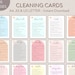 Editable and Printable Cleaning Card, Family Cleaning Cards, Room ...