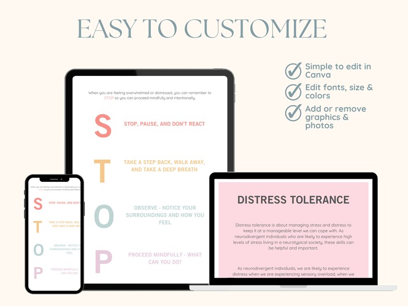 Distress Tolerance Infosheet DBT Worksheet Mental Health Worksheet ...