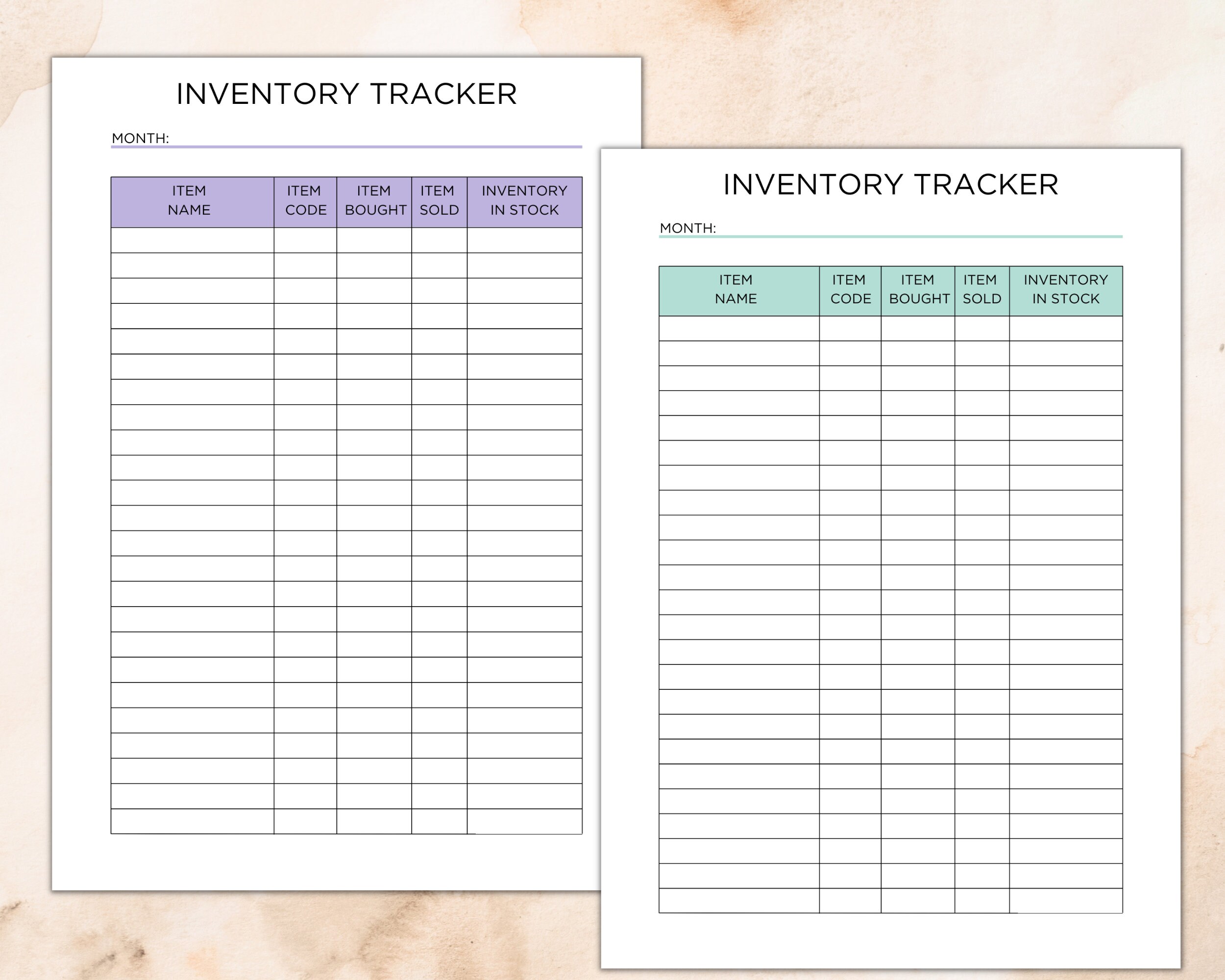 Inventory Tracker Printable, Inventory Management Form, Inventory Sheet ...