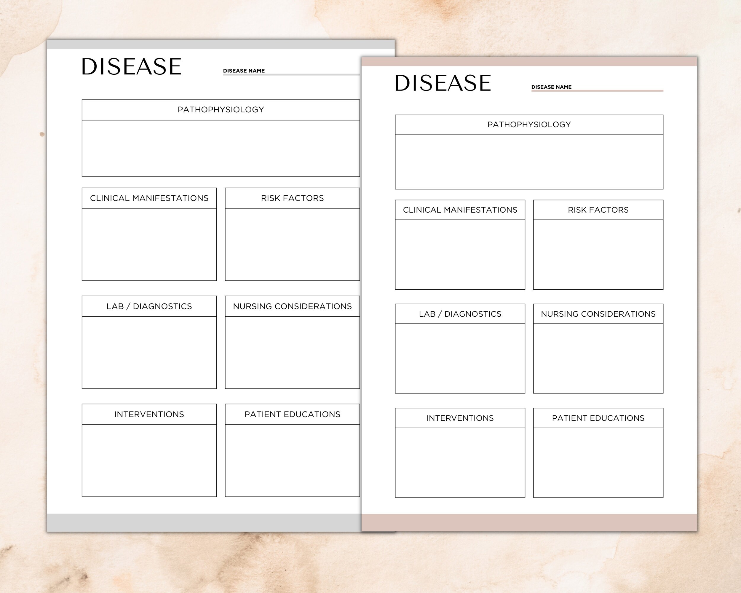 Editable and Printable Nursing Student Disease Process Log, Nursing ...