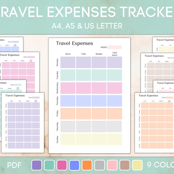 Travel Expense Report Template - Etsy